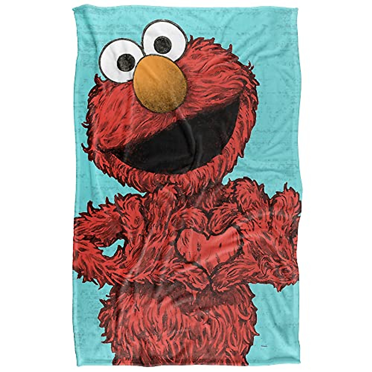 Sesame Street Elmo Painted Officially Licensed Silky Touch Super Soft Throw Blanket 36" x 58"