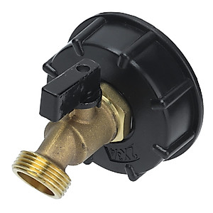 Jopwkuin IBC Tote Tank Adapter, Accurate Control on The Tank Faucet Adapter Simplifying Storage and Carrying with Handle for Most Standard UK