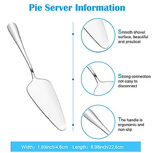 Stainless Pie Servers Cake Pizza Cutters Tart Dessert Slicer Set Cake Silvery Serving Slicer Spatulas for Cakes, Loaves, Egg Butter and More (2)