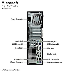HP EliteDesk 800 G1 Desktop, Intel Core i7 4770 3.4Ghz, 32GB DDR3 RAM, 1TB SSD Hard Drive, USB 3.0, DVDRW, Windows 10 Pro (Renewed)