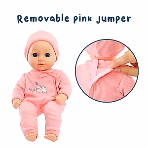 Baby Born My First Baby Doll Annabell - Blue Eyes: Realistic Soft-Bodied Baby Doll for Kids Ages 1 & Up, Eyes Open & Close, Baby Doll with Bottle