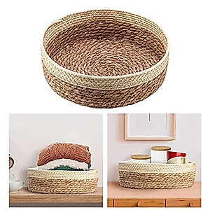 ＫＬＫＣＭＳ Multipurpose Small Storage Baskets Decorative Organizer Sundries Storage Bins for, Beige and Brown M