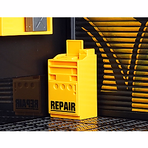 Gilumza Display Case DIY Simulation Scenario Die-cast Model with LED Light, Garage Scene Model for Motorcycle Toy Car Toys Collectibles Assemble (10x6x5inch) (No Acrylic)(No Glass)