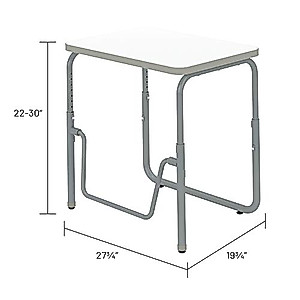 Safco Products AlphaBetter 2.0 Height – Adjustable Student Desk with Swinging Footrest Bar, Sit to Stand, 22"-30", Dry Erase