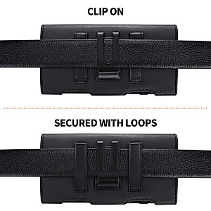 BECPLT for Motorola Edge 50 Ultra & G64 G73 X40 Edge 40 G Power 5G Holster Case, Leather Pouch with Belt Clip & Loops & Card Holder for Moto G84 G54 G14 G53 G7 Z3 Play