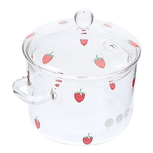 PRETYZOOM Soup Pot Stew Pots with Lids Sauce Pot with Lid Simmer Pot Sauce Pan with Lid Stew Pot - Stockpot with Lid Clear Pans with Lids Saucepan with Lid Stove Glass Household