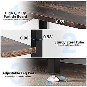 LITTLE TREE 6-Tier Tall Bookshelf Industrial Bookcase for Living Room Home Office
