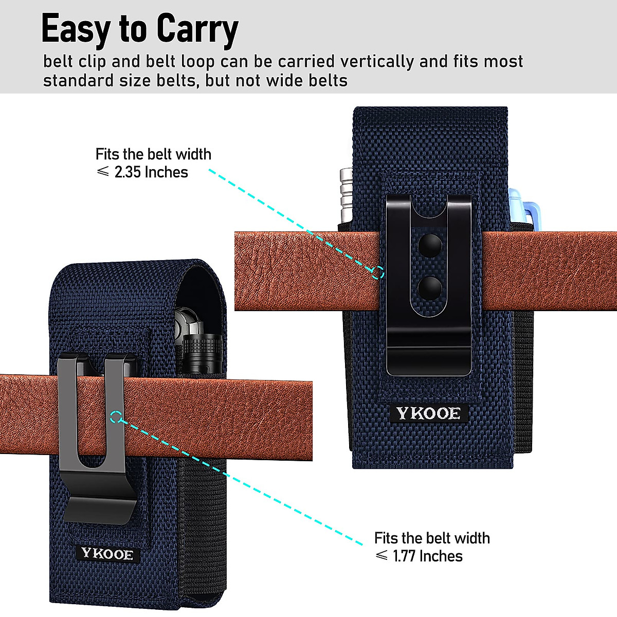 ykooe Multitool Sheath Compatible with Leatherman EDC Belt Organizer Tool Holster Nylon Pouch, Blue