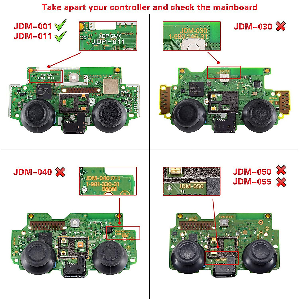 eXtremeRate 9 in 1 Replace Repair Parts, Silicone Rubber Conductive Pad for ps4 Controller JDM-001/011