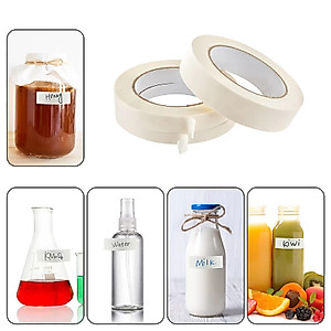 3 Rolls White Masking Tape, General Purpose Beige White Painters Tape for Home, Office, School Stationery, DIY Arts, Crafts, Labeling - (0.5 Inch, 0.7 Inch and 1 Inch X 55 Yard)