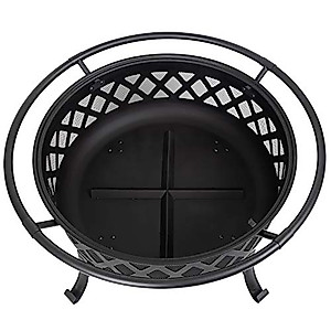 Pleasant Hearth OFW888R fire Pit, Black