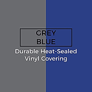 ECR4Kids Value 4-Fold Daycare Rest Mat,Blue/Grey (1" Thick), Pack of 5