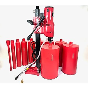 NEW BLUEROCK® 10Z1 CORE DRILL 2 SPEED W/STAND CONCRETE CORING - 1"-10" BIT SET PACKAGE DEAL!