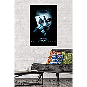 Trends International DC Comics Movie - The Dark Knight - The Joker with Batman Playing Card Wall Poster, 22.375" x 34", Premium Unframed Version