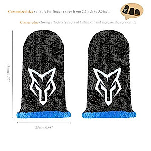 NEW Mobile Game Controller Finger Sleeve Sets [6 Packs],Anti-Sweat Breathable Touchscreen Gaming Finger Sleeve for Mobile Phone Games for PUBG/Mobile Legends/Knives Out (Blue 2)