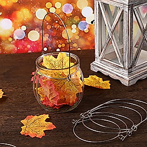 DOITOOL 8PCS Mason Jar Wire Hangers, Stainless Steel Wire Handles for Wide Mouth Mason Jar Canning Jars, Hanging Jars, Jar Hanging Hook (86mm)