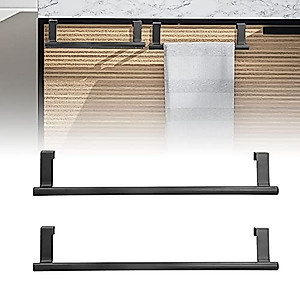 2pcs Over The Door Towel Racks 430 Stainless Steel Door Hanger Hooks for Home Hotel(23CM)