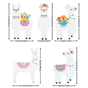 Boao 3 Pcs Llama Party Supplies Llama Cactus Banner Garland Llama Party Decoration Cactus Banner for Mexican Fiesta Llama Themed Birthday Graduation Cinco de Mayo Hawaiian Party Supplies