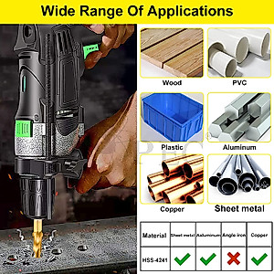TOPEC Tap Bit Set, 3-in-1 HSS Titanium Coated Drill Tap Combination, 13 PCS SAE/Metric Threading tap Drill bit Set with 1/4 Inch Hex Shank, and Quick-Change Adapter