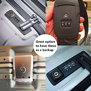 2 Keys for TSA007 TSA002 Universal Lock Key Master Suitcase Keys with 2Pcs Key Rings for Forgotten Password Combinations of Luggage Locks