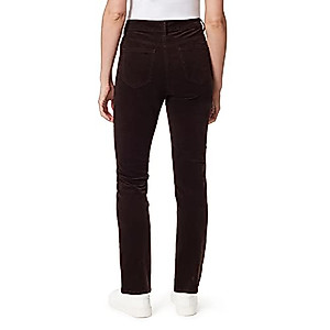 Gloria Vanderbilt Women's Amanda Corduroy Slim High Rise Pant, Coffee Roast, 12