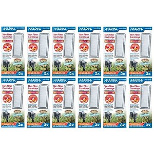 Hagen Marina Slim Filter Zeolite Plus Ceramic Cartridge for Aquarium, 3 count (12 Pack)