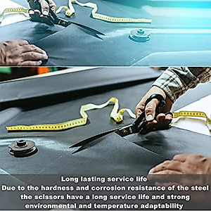 Sewing Scissors Professional 10 inch Heavy Duty Fabric Shears for Tailoring Leather Cloth Black Industrial Strength High Carbon Steel Tailor Shears for Home Office Dressmakers(Right-Handed) (10inch)