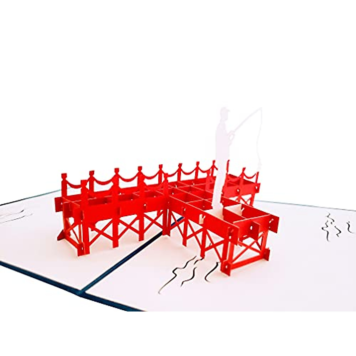 iGifts And Cards Fisherman 3D Pop Up Greeting Card - Happy Birthday Dad, Gone Fishing Retirement, Fathers Day Fishing, Thank You Fisherman, Get Well Grandpa, Son, Friend - 5x7