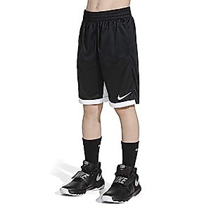 Nike 8" Dry Short Trophy, Dri-FIT Boys' training shorts, Athletic shorts, Black/White/White, XS