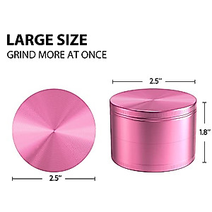 LITDAY Grinder 2.5 inch Pink