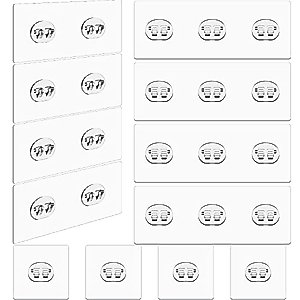 12 Pack Adhesive Hooks Sticker Strong Adhesive Wall Hooks Waterproof Adhesive Hooks for Shower Caddy Adhesive Replacement Clear Strong Sticker Hooks No Drilling Sticky Hanging Hooks (Assorted Hook)