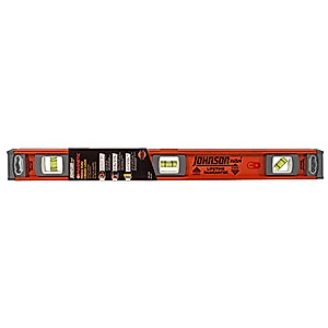 Johnson Level & Tool 1254-2400 Magnetic Heavy Duty I-Beam Aluminum Level, 24", Orange, 1 Level