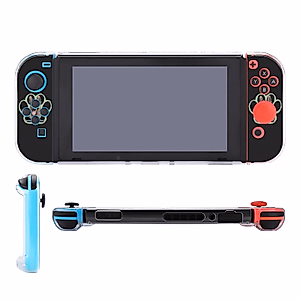 German Shepherd Dog Paw Protective Clear Case for Switch Game Controller Grip Cover Cute Printed