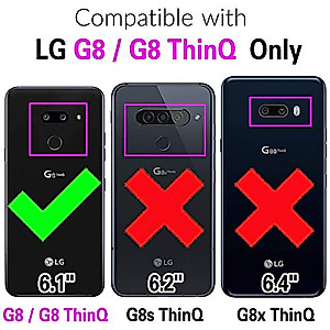 Asuwish Phone Case for LG G8 ThinQ Wallet Cover with Screen Protector and Credit Card Holder Crossbody Strap Stand Leather Cell Accessories LGG8 Thin Q G 8 LG8 G8thinq LGG8thinq 8G Women Girls Black