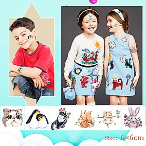 36 Sheets Animals Theme Temporary Tattoos for Kids, Animal Tattoos Featured Zoo Patterned Body Art Waterproof Temporary Tattoos Toddler Tattoos, Fake Waterproof Tattoos for Boys Girls