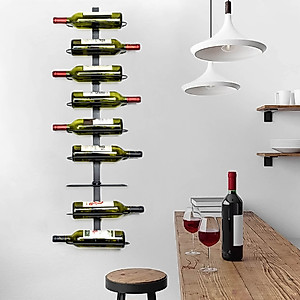 AQAREA Wall Mount Wine Rack Organizer, Wine Holder Wall Mounted, Wine Storage Display, Wine Rack Holder