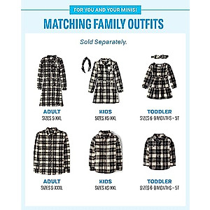 The Children's Place Men's Son Matching Long Sleeve Button Up Shirt, Buffalo Plaid Flannel-Dad, Large