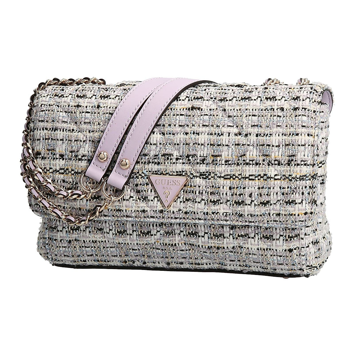 GUESS womens Cessily Convertible Crossbody Flap, Lilac, one size US