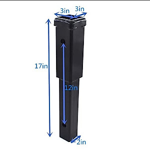 Trailer 12-Inch Hitch Extension for 2-Inch Receiver 4000 LBS Tow Capacity