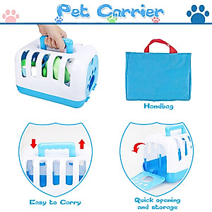 KAEGREEL Pet Care Playset with Pet Case Stethoscope Kids Veterinary Kit Treating, Pretend Play Toys Birthday Gifts for Boys Girls Aged 3-8 Years Old