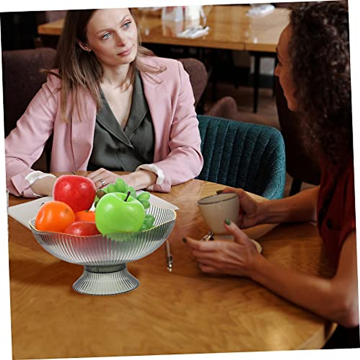 Hoement Stewed Fruit Bowl trifle bowl plastic serving platter fruit serving tray footed fruit tray footed serving tray dessert dish fruit container tea cup drain tray food the pet pylon