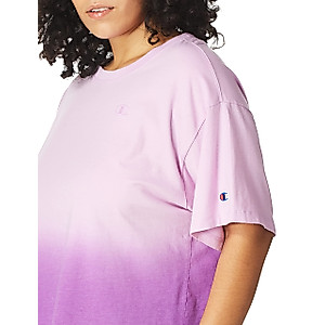 Champion Women's The Cropped Tee, Purple Ombre, X- Large