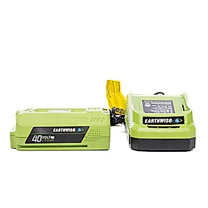 Earthwise Power Tools by ALM TC70040EW 11-Inch 40-Volt Lithium-Ion Cordless Electric Tiller/Cultivator, 4Ah Battery & Charger Included, Green