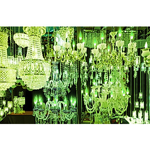 OMK 6 Pack Green LED Christmas Flame Effect Light Bulb Decorations E12 Base Candelabra Light Bulbs, Warm White Led Bulbs, Non-Dimmable Candle Light Bulbs for Party Holiday Decor Gifts