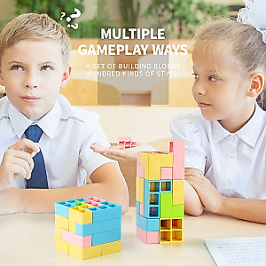 YISOOPEI 32pcs Stacking Toys Balance Building Blocks, Blocks for Kids Ages 4-8, 2 Player Games for Family Games for Kids and Adults,Travel Games Adult,Party Games.