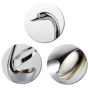 Creative Stainless Steel Fruit Food Fork Spoon Knife Cutlery Swan Base Holder - Silver SoundsBeauty