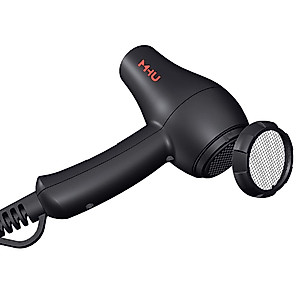 Mini Blow Dryer Ceramic Ionic 1000 Watts for Painting and Acrylic Pouring, Small Hair Dryer Compact and Lightweight for Kids and Travel, 2 Speed Settings and Cool Shot Plus Concentrator, Black