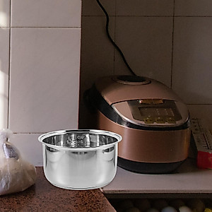Hemoton Stainless Steel Cookware Household Rice Cooker Inner Pot Professional Rice Cooker Pot Electric Cooker Accessory Rice Cooker Stainless Steel Inner Pot