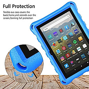 Fire HD 8 Tablet Case,Kindle Fire 8 Case,Fire Tablet 8 Case Kids(12th/10th Generation,2022/2020 Release),DiHines Kid-Proof Case for Amazon Fire HD 8 Plus Tablet, Blue