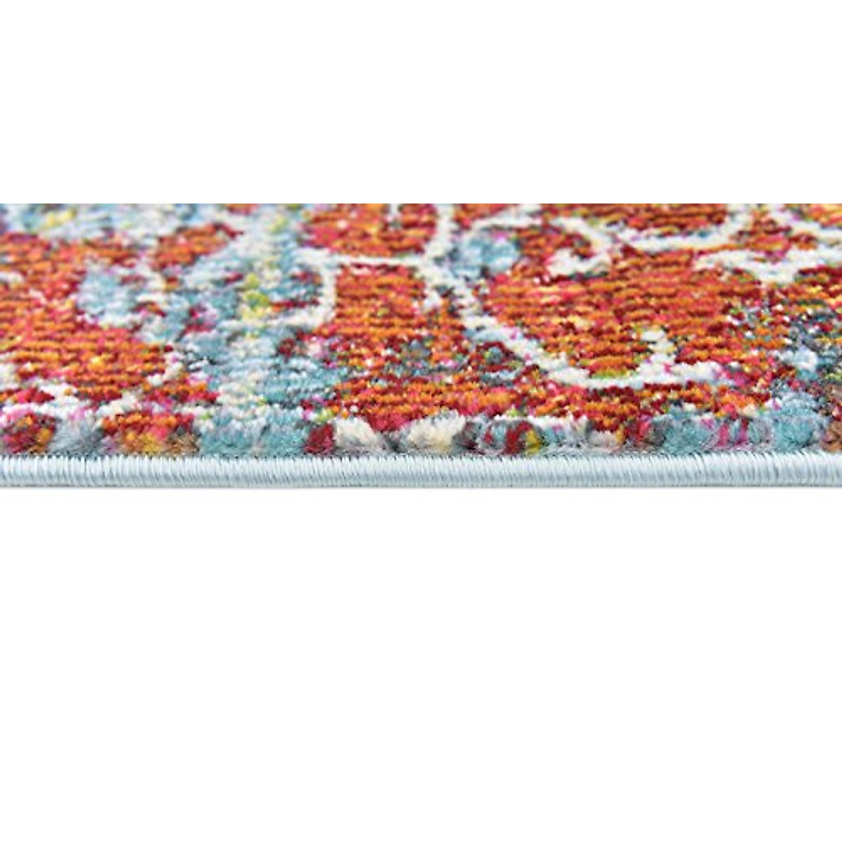 Unique Loom Baracoa Collection Area Rug-Alamar, 5' 5" x 8' Rectangle, Blue/Olive